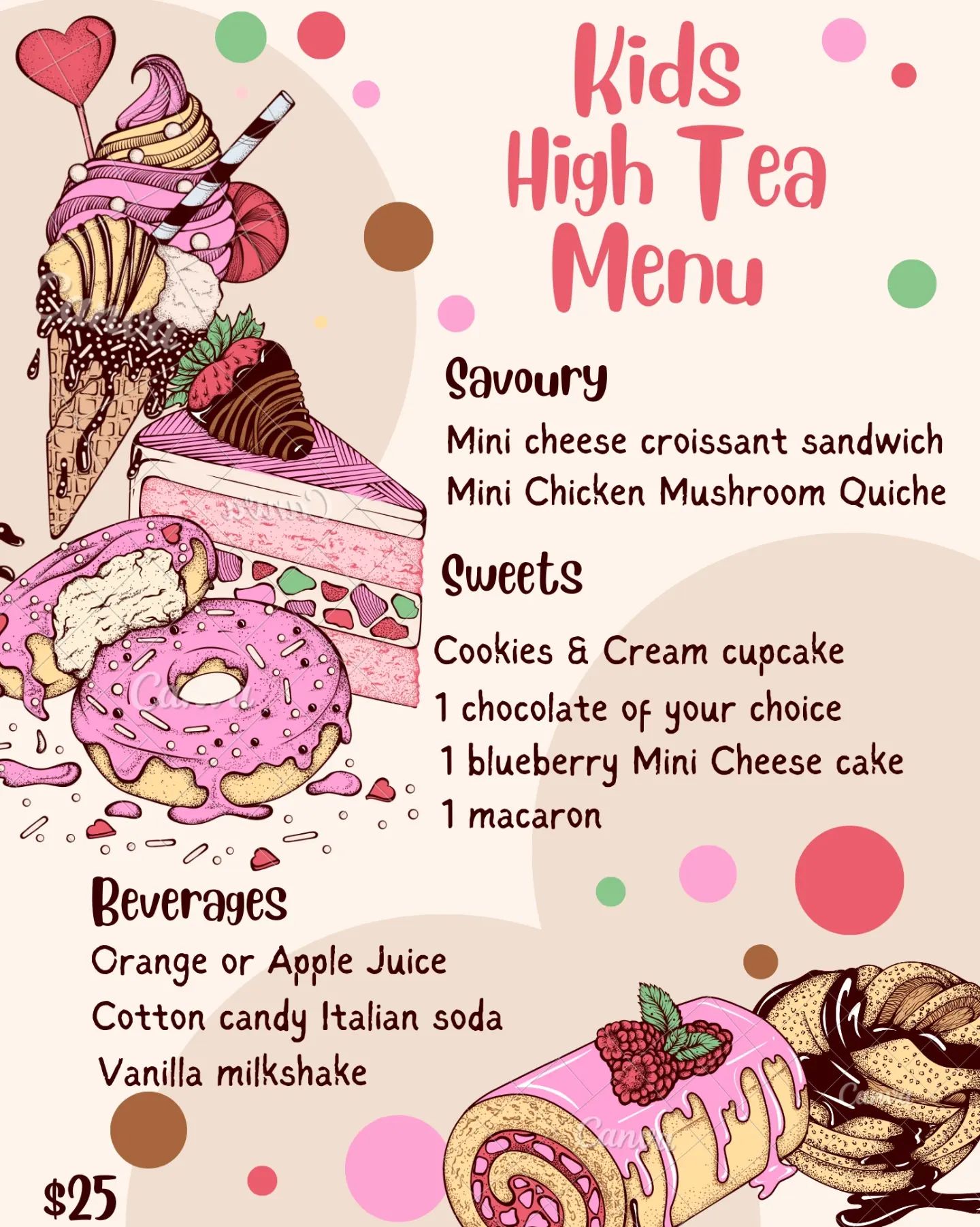 Royal High Tea party - Macarons & Goodies