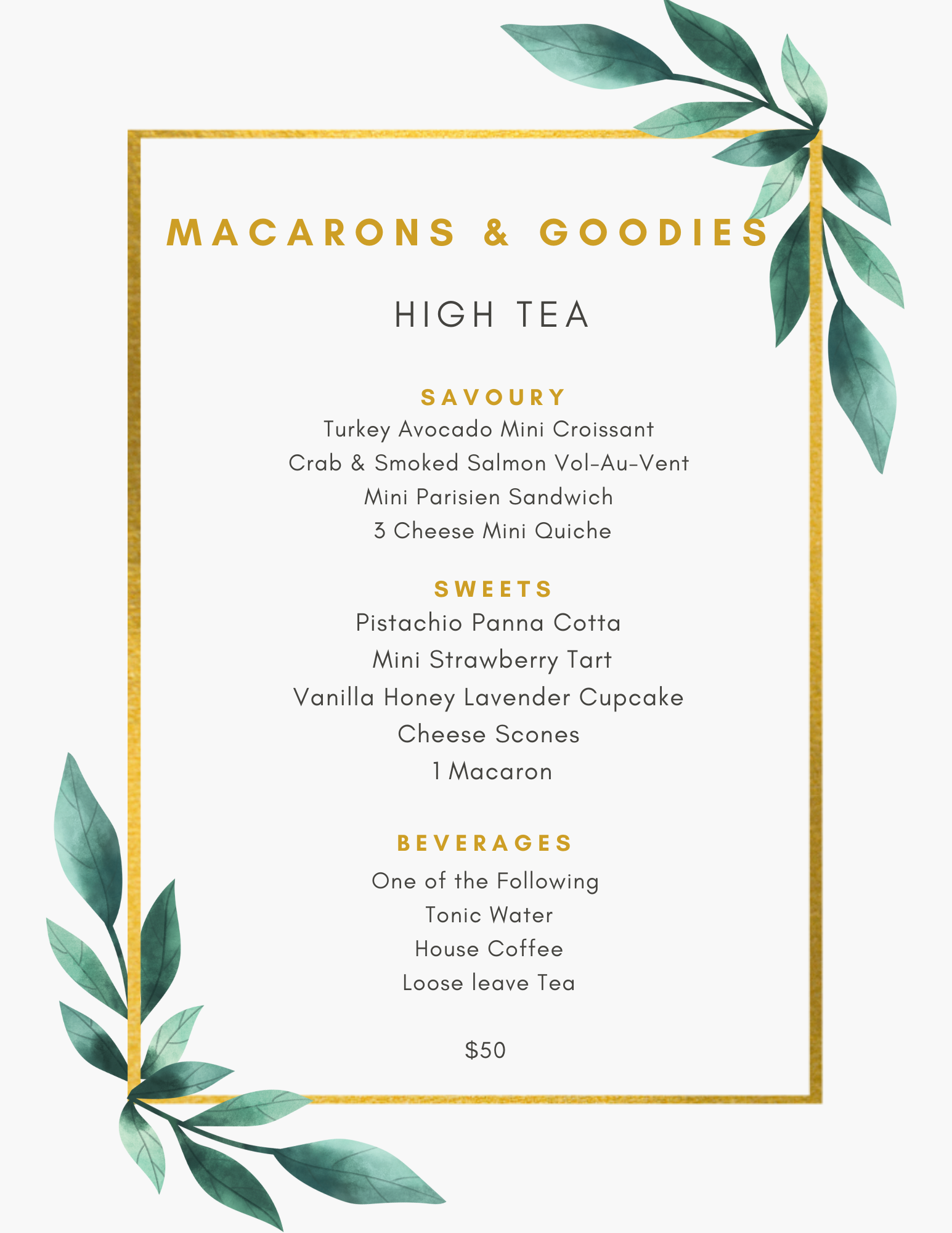 Royal High Tea party - Macarons & Goodies