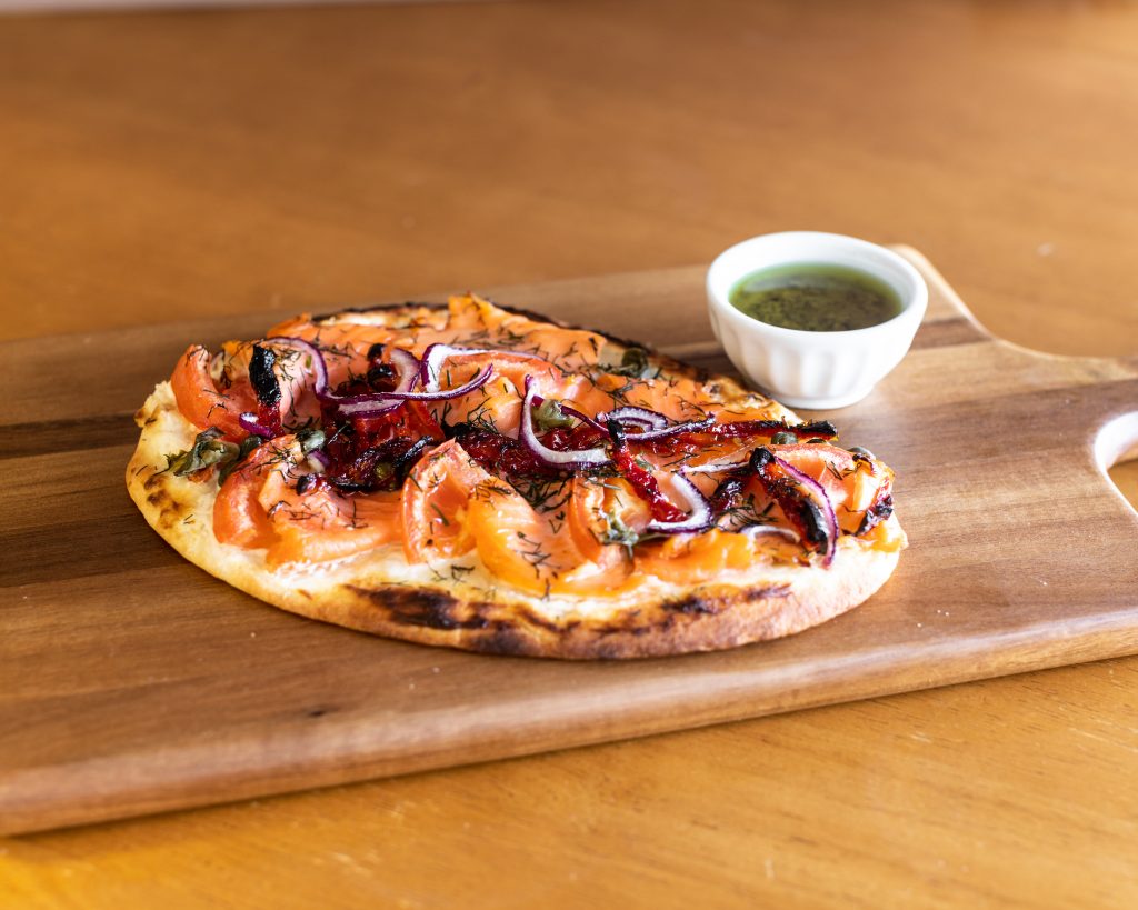 Smoked Salmon Flatbread - Macarons & Goodies